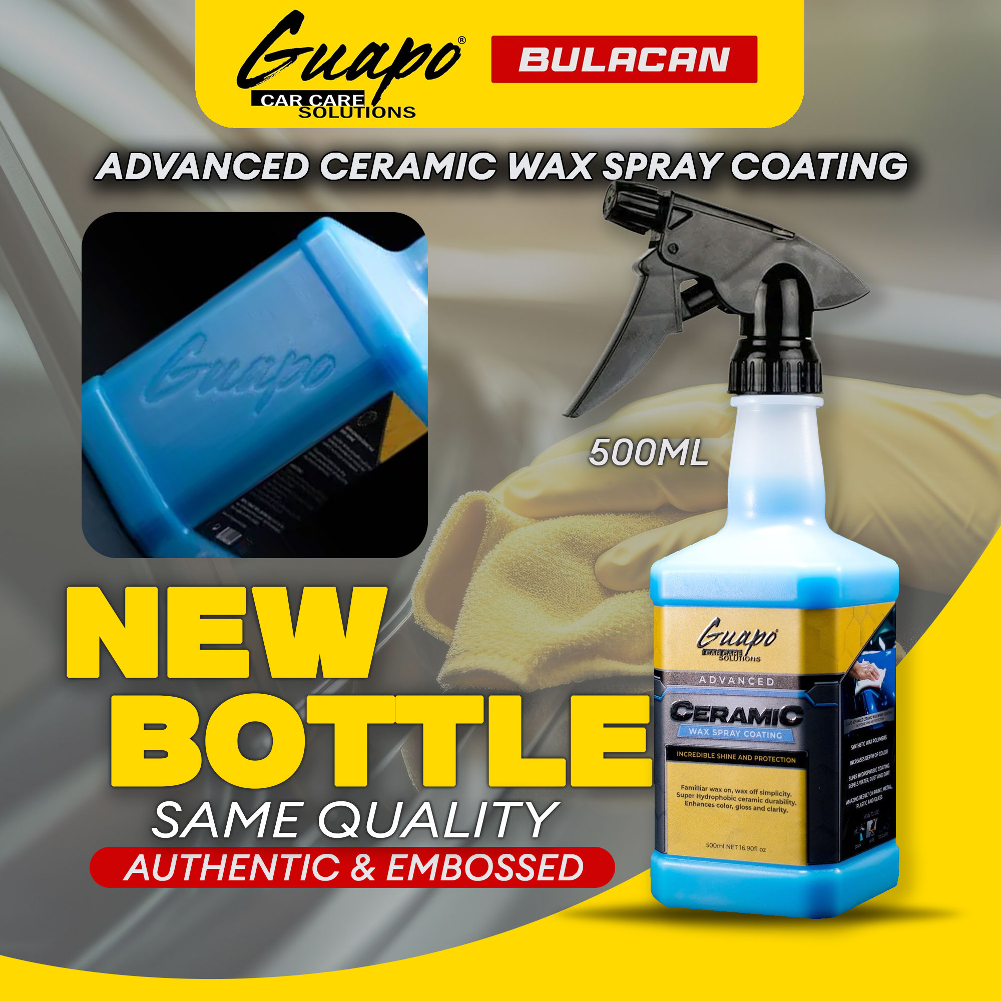[COMBO] Guapo 500ml Advanced Ceramic Spray Coating With 1L Ultra Foamy ...