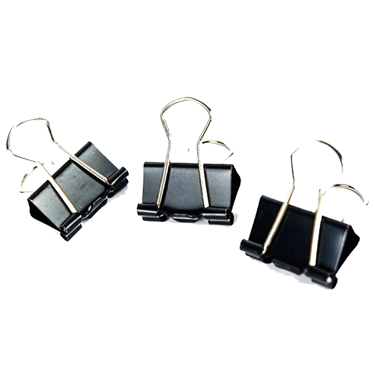 Do It Home TM Binder Clips Set All Sizes Black Metallic Document ...