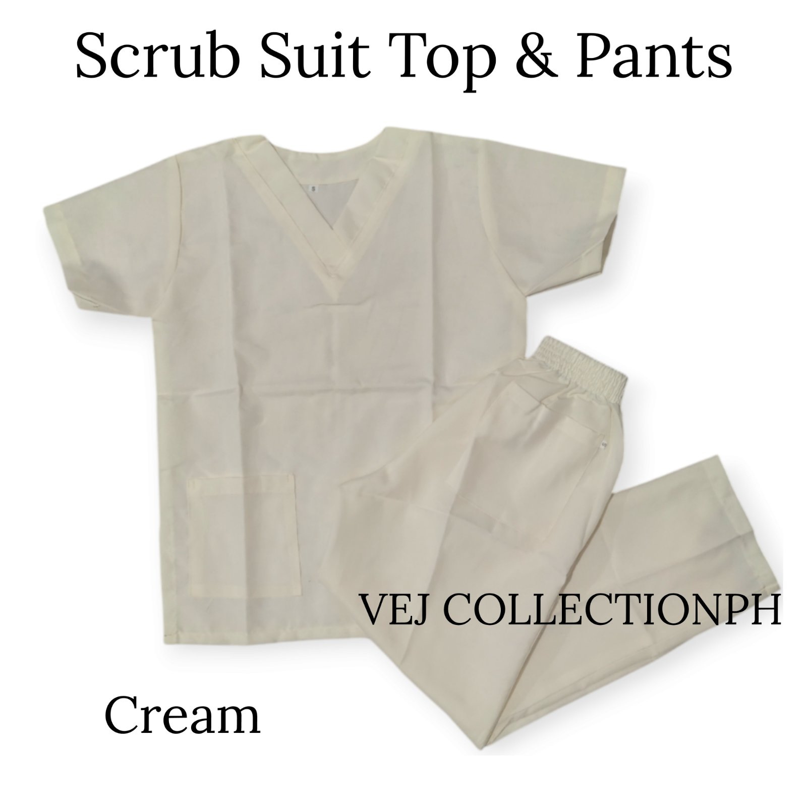 VEJCO1225 Scrub Suit Set Neutral Colors for Nurses Caregivers Med tech ...