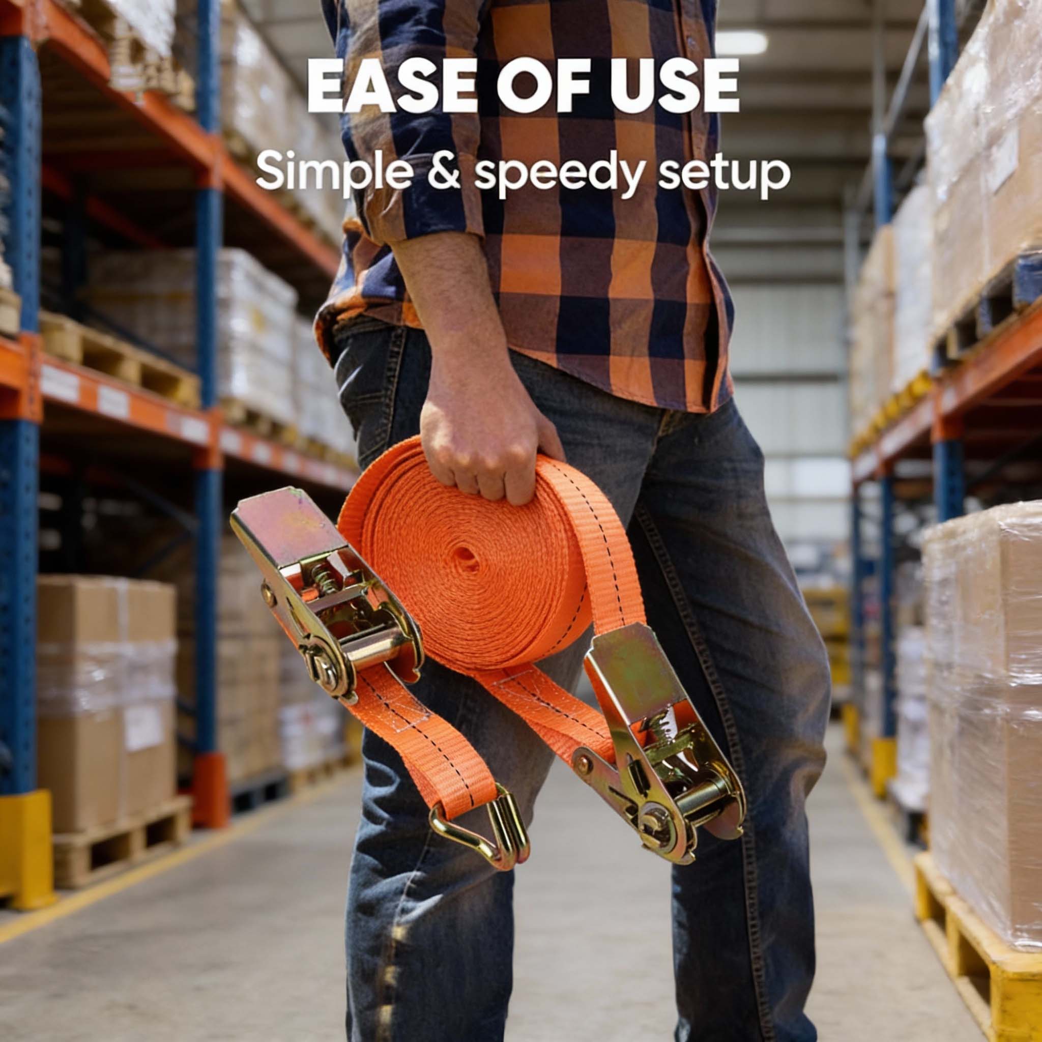 2M/4M/6M/ Cargo Strap Truck Binding Belt Heavy Duty Adjustable Vehicle ...