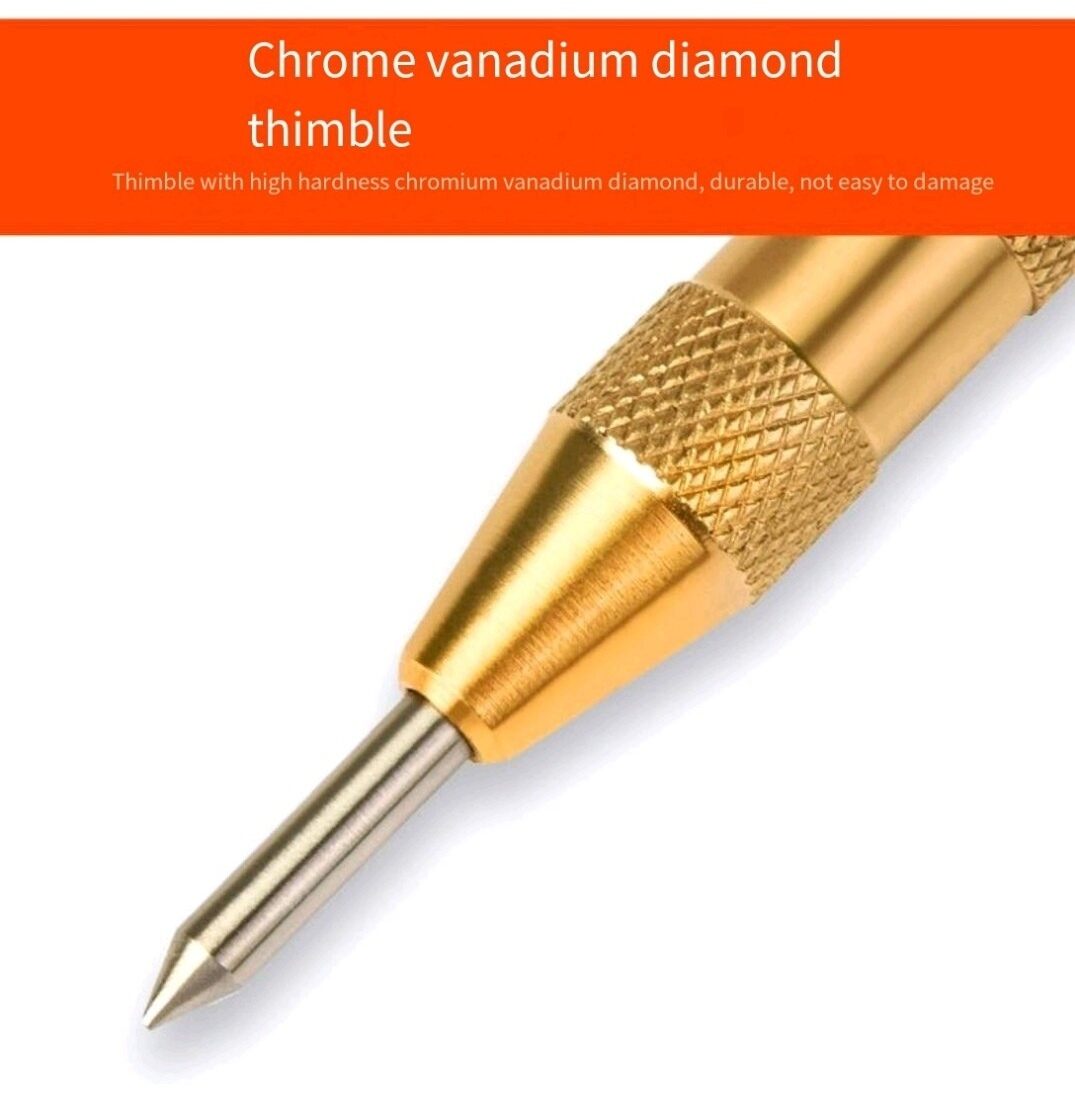 Spring-Loaded Automatic Center Punch Marker for Metal & Wood Projects ...