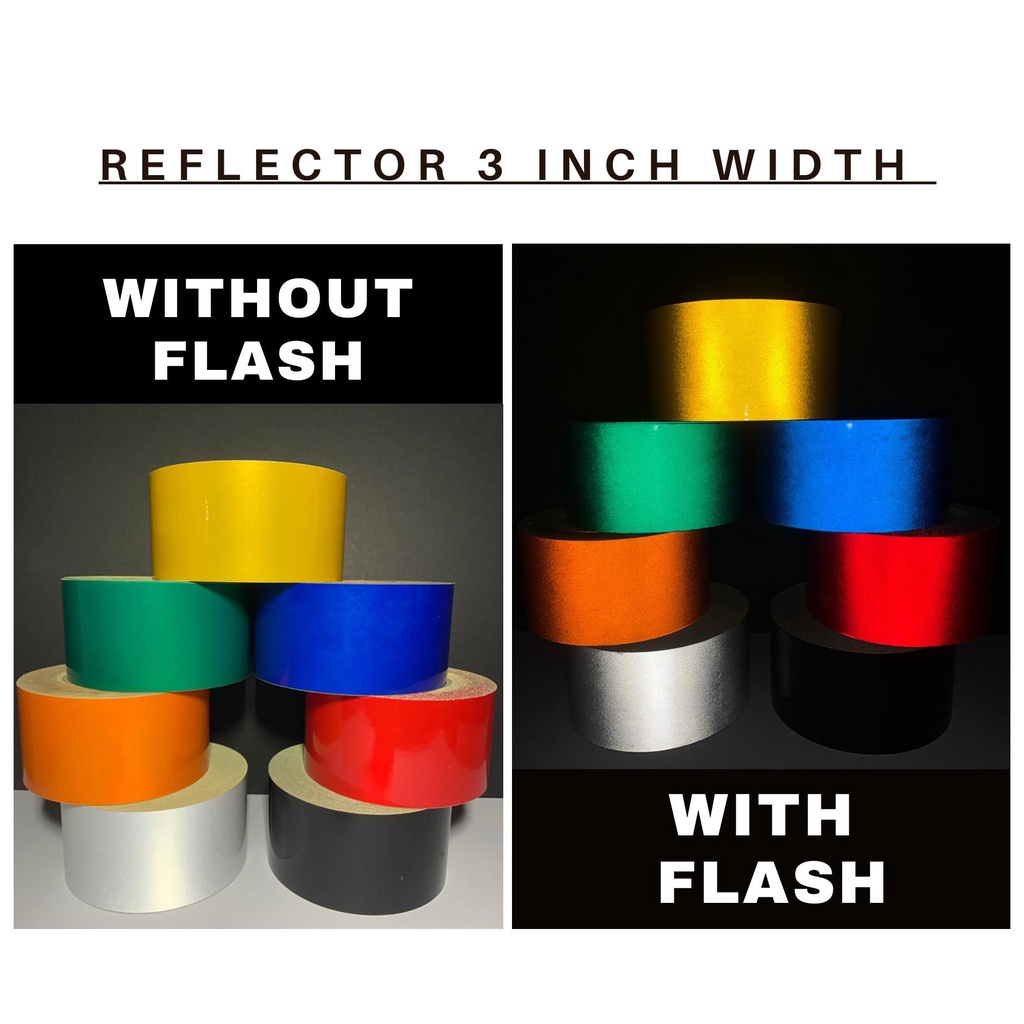 Reflectorized Sticker 6" inches -width x 50FT, 100FT, 150FT -length for ...