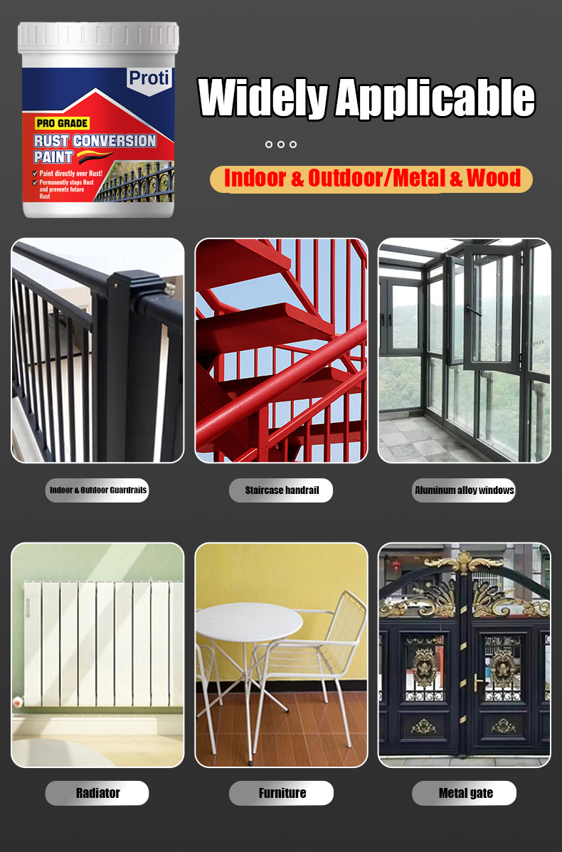 German Anti Rust Paint With Brush No Need Primer For Rusty Metal Steel ...