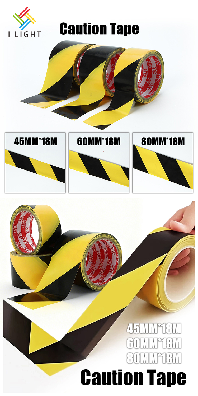 （Fast Delivery）18M Floor Caution Tape 45mm/60mm/80mm Black And Yellow ...
