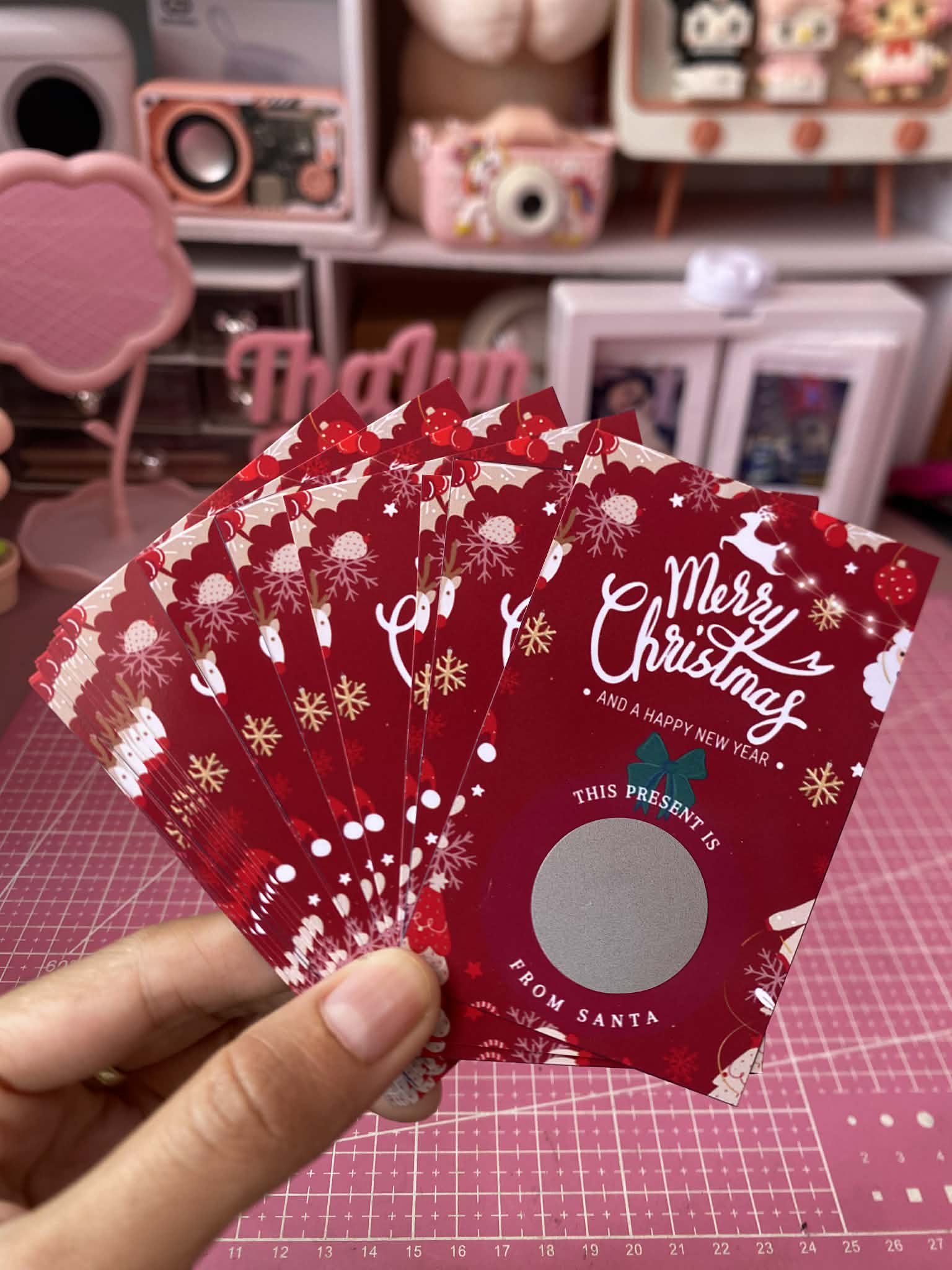 10 pcs Christmas Scratch it Card Christmas Party Game Scratch Card with ...