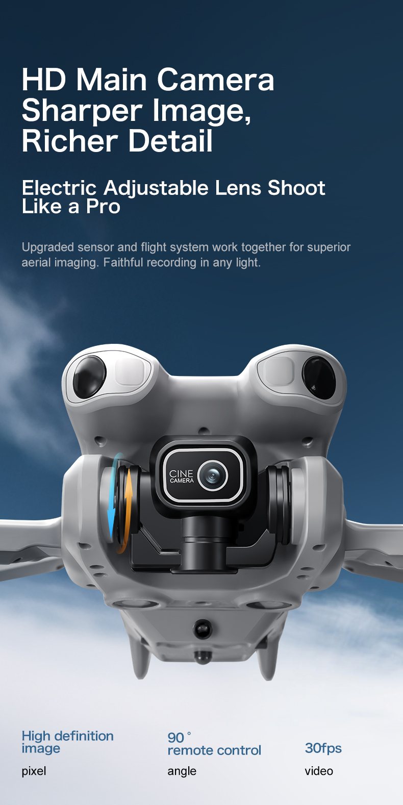 GT50 PRO Drone 4K HD Camera Aerial Photography 5.5-inch Screen Remote ...