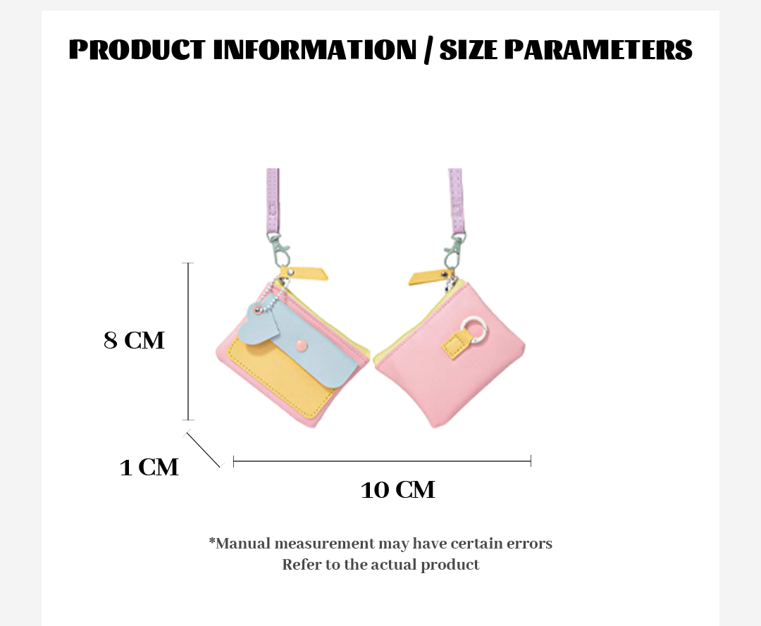 Ella Fashion PU Leather Girl Macron Color Coin Purse Contrasting Colors ...