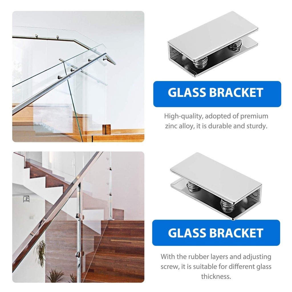 8-12mm 304 Stainless Glass Clamp Shower Glass Partition Clip For Shower ...