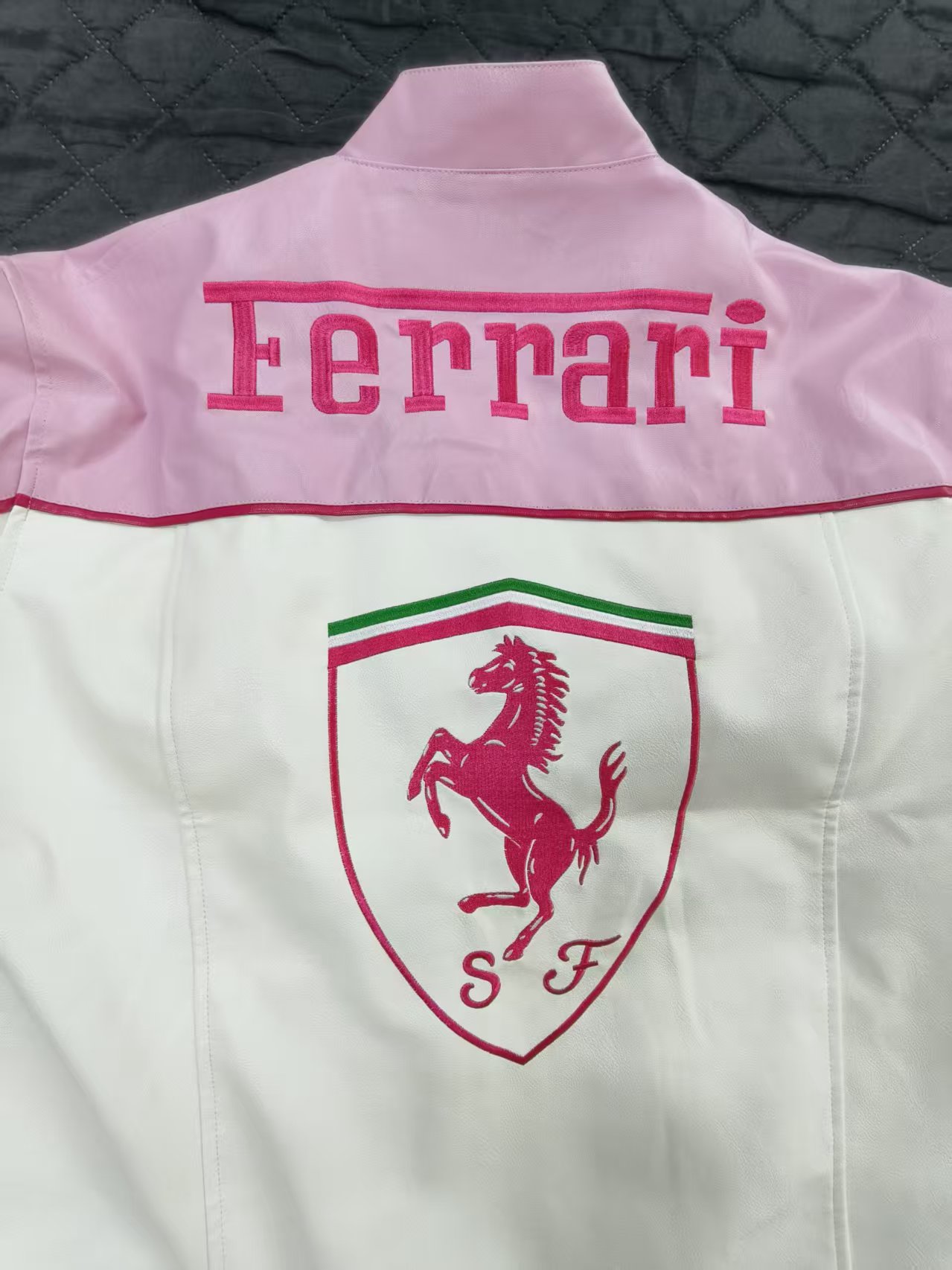 F1 Ferrari Embroidery Jacket For Man Retro Racing Coat Motor Cycling ...