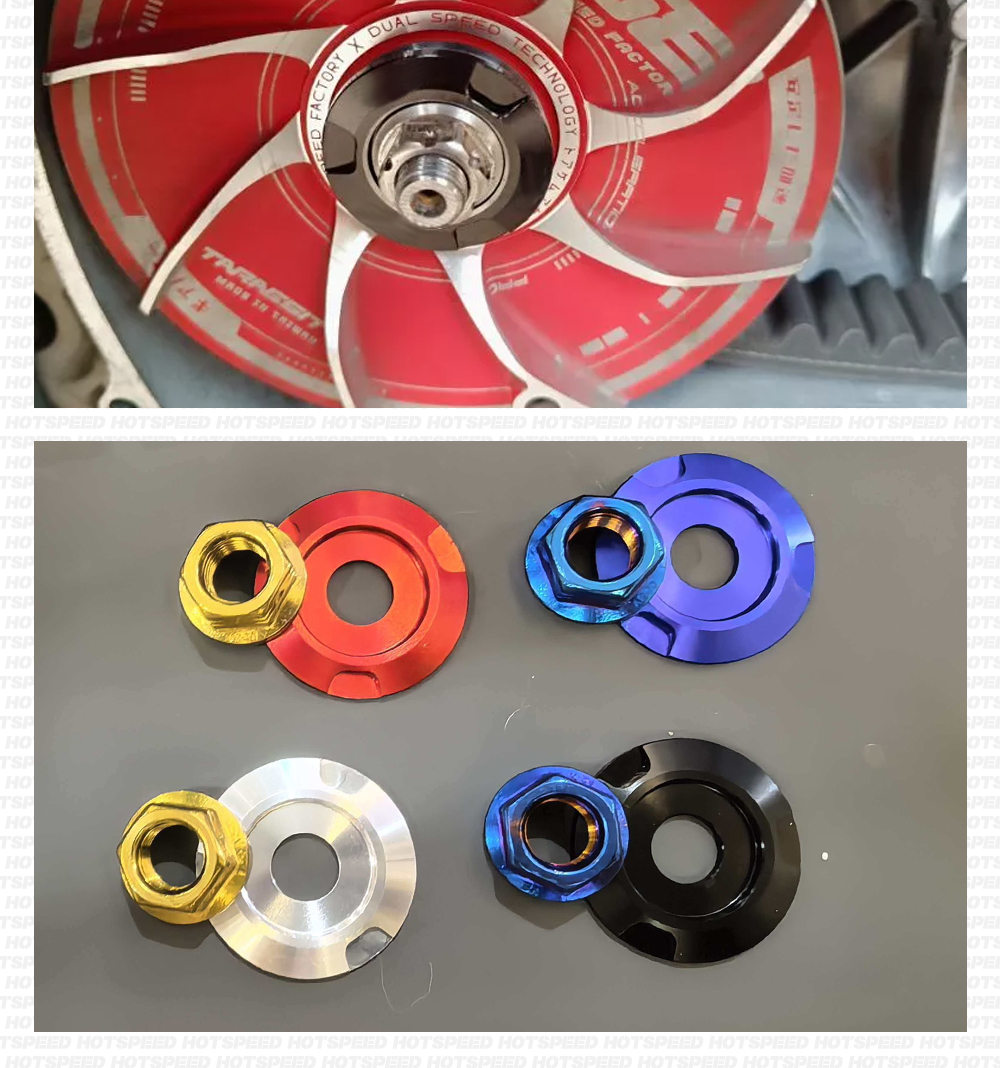 HOTSPEED Racing Pulley Nut with CNC Stainless Steel for Yamaha NMAX V1 ...