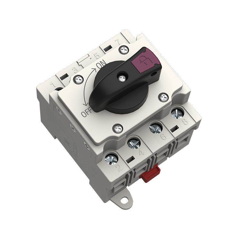 DC Solar Isolator Switch PV 1200V 32A 2P Din Rail Mounting Rotating ...