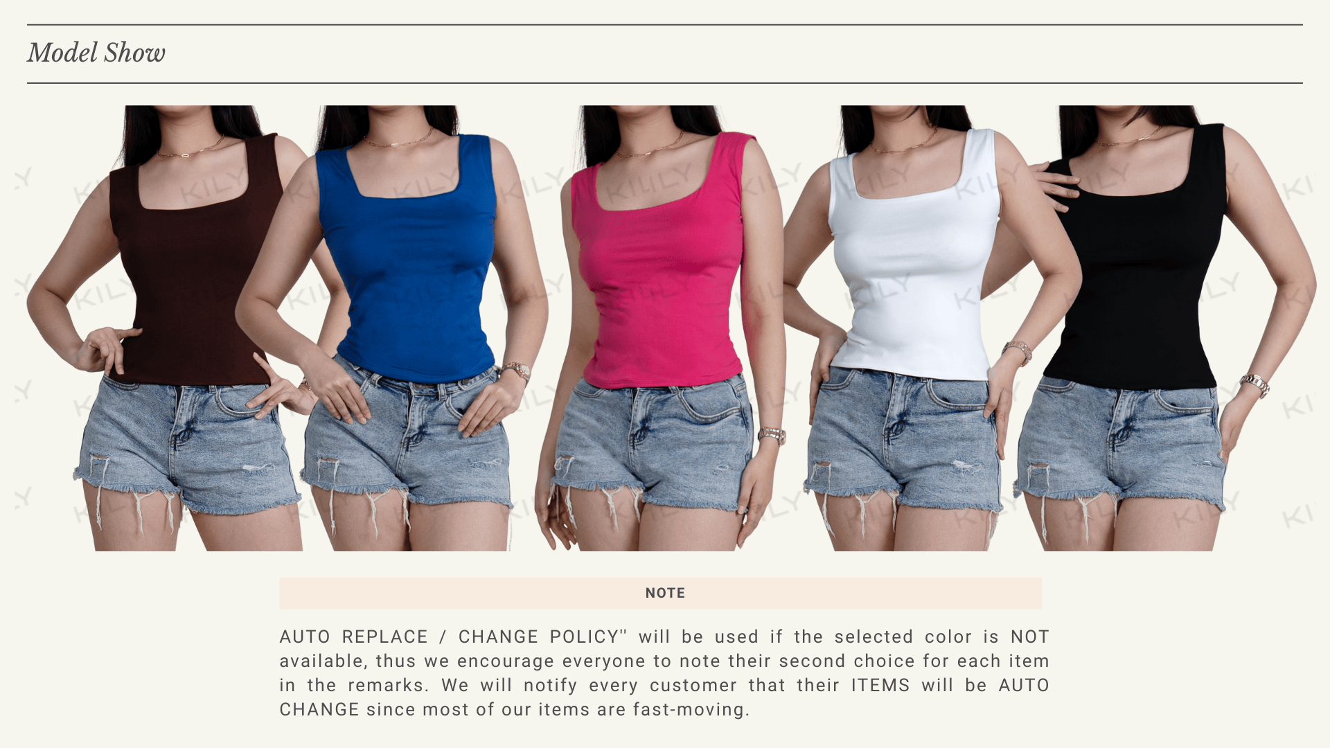KILY.PH Square Neck Double Lining Full Length Sando Basic Solid Top ...