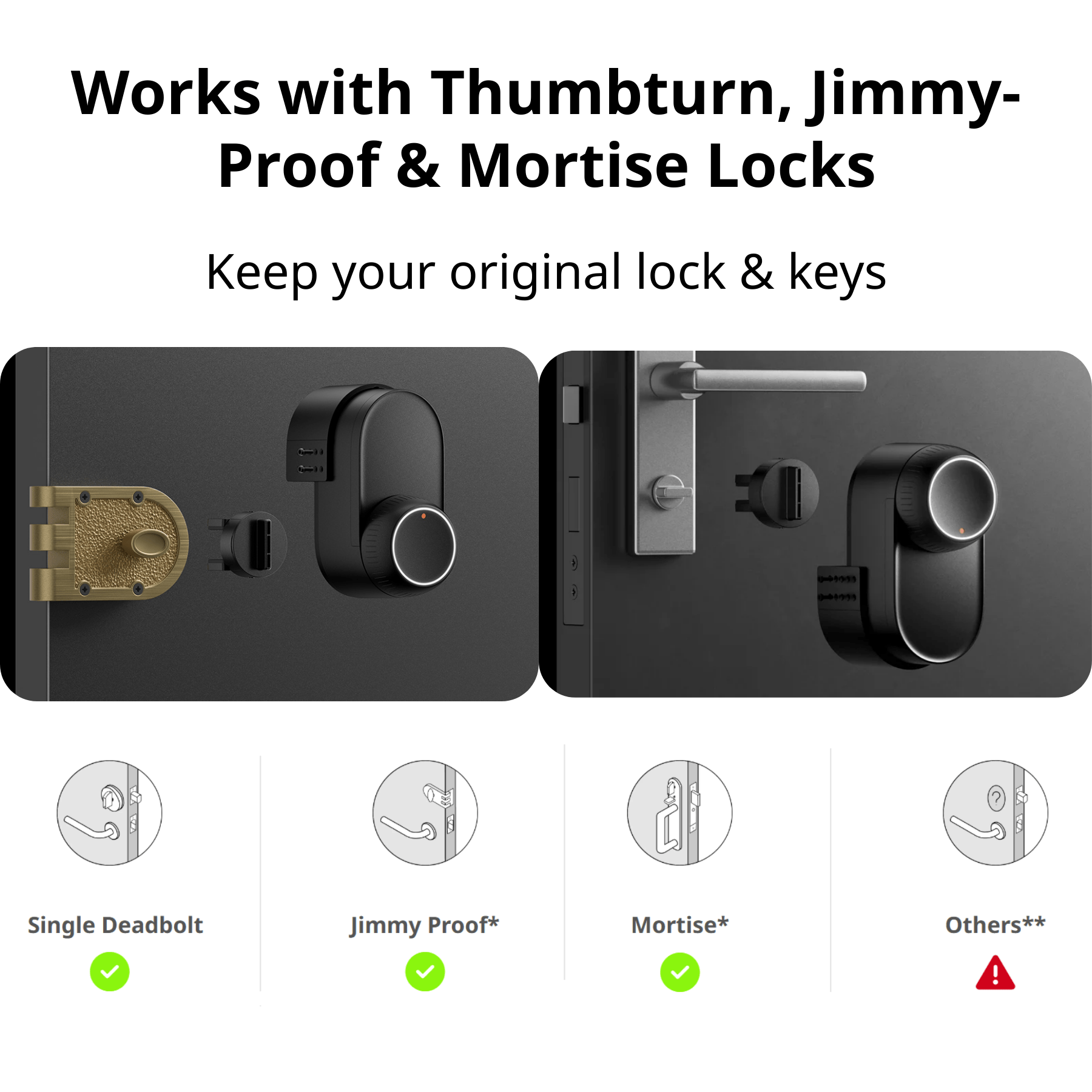 SwitchBot Lock Ultra Adapter Kit - For Thumbturn Style Locks | Shopee ...
