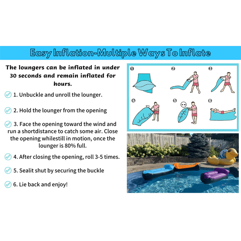 Inflatable Banana Bed With Pillow Folding Sofa Beach Air Bed Portable ...