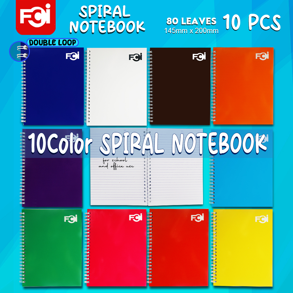 FCI Writing Notebook, Compo, Spiral, Yarn Notebook Neon Random Color ...