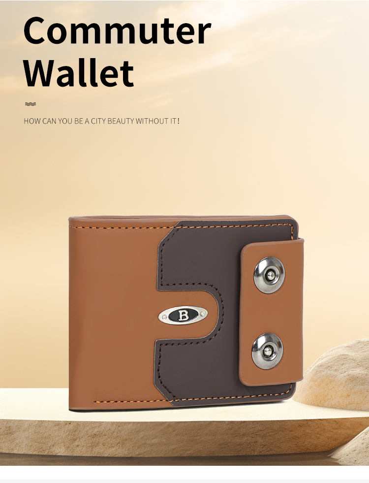 Mumu 1177 Bi-Fold Safety Wallet in Snap Button Closure with Transparent ...