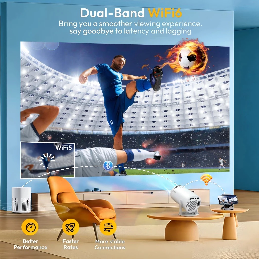 HY300 Pro Projector 4K FHD1080P mini projector portable Projector For ...