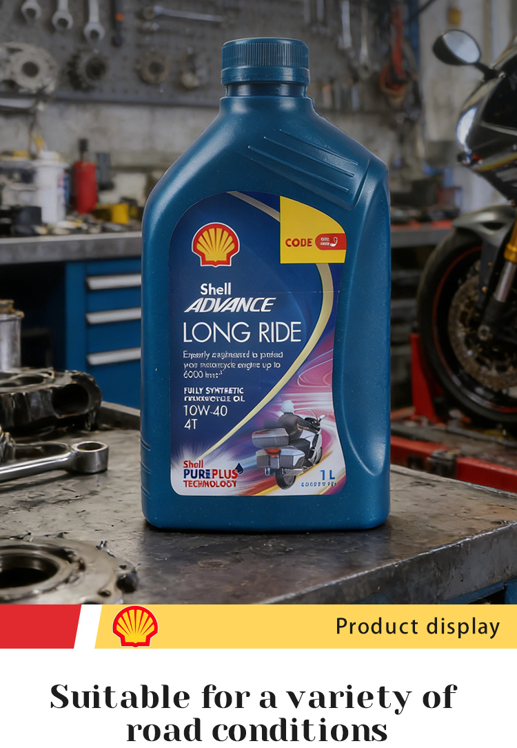 Shell Advance Long Ride 10W-40 1L Fully Synthetic Motorcycle Oil-6000km ...