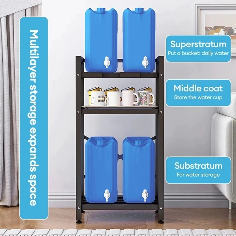 Water Container 2/3Layer Kitchen bucket rack Stand high-capacity ...