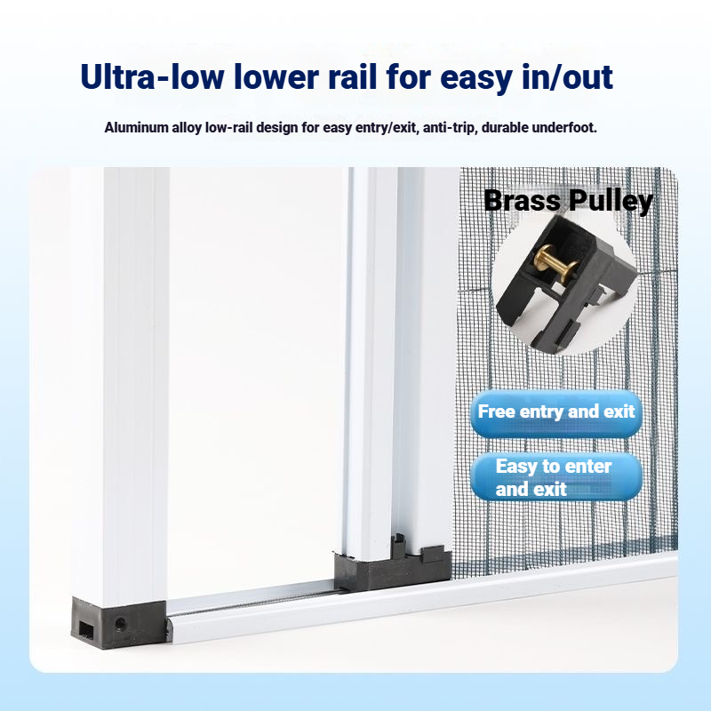 Trackless Folding Screen Door Accordion Sliding Door Home Aluminum Anti ...