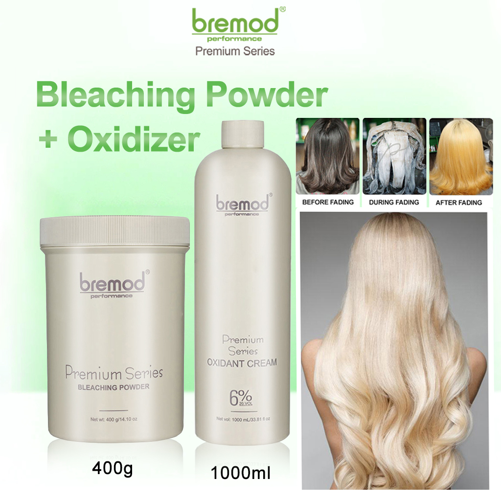 Bremod Premium Hair 400G Bleaching Powder Color Bleach Oxidizer Cream ...