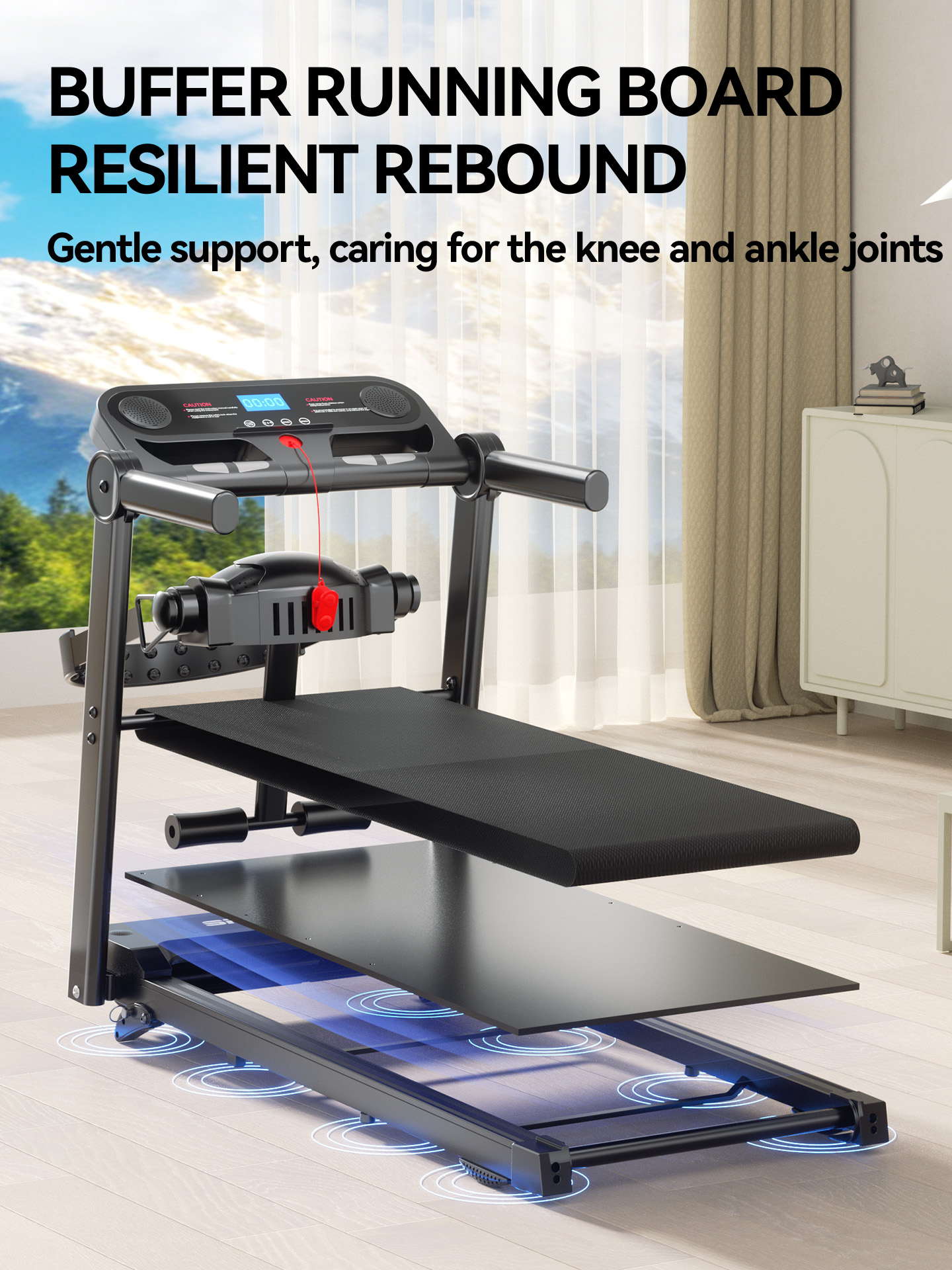 Treadmill Heavy Duty 1-14KM/H Electric Foldable With Massager and APP ...