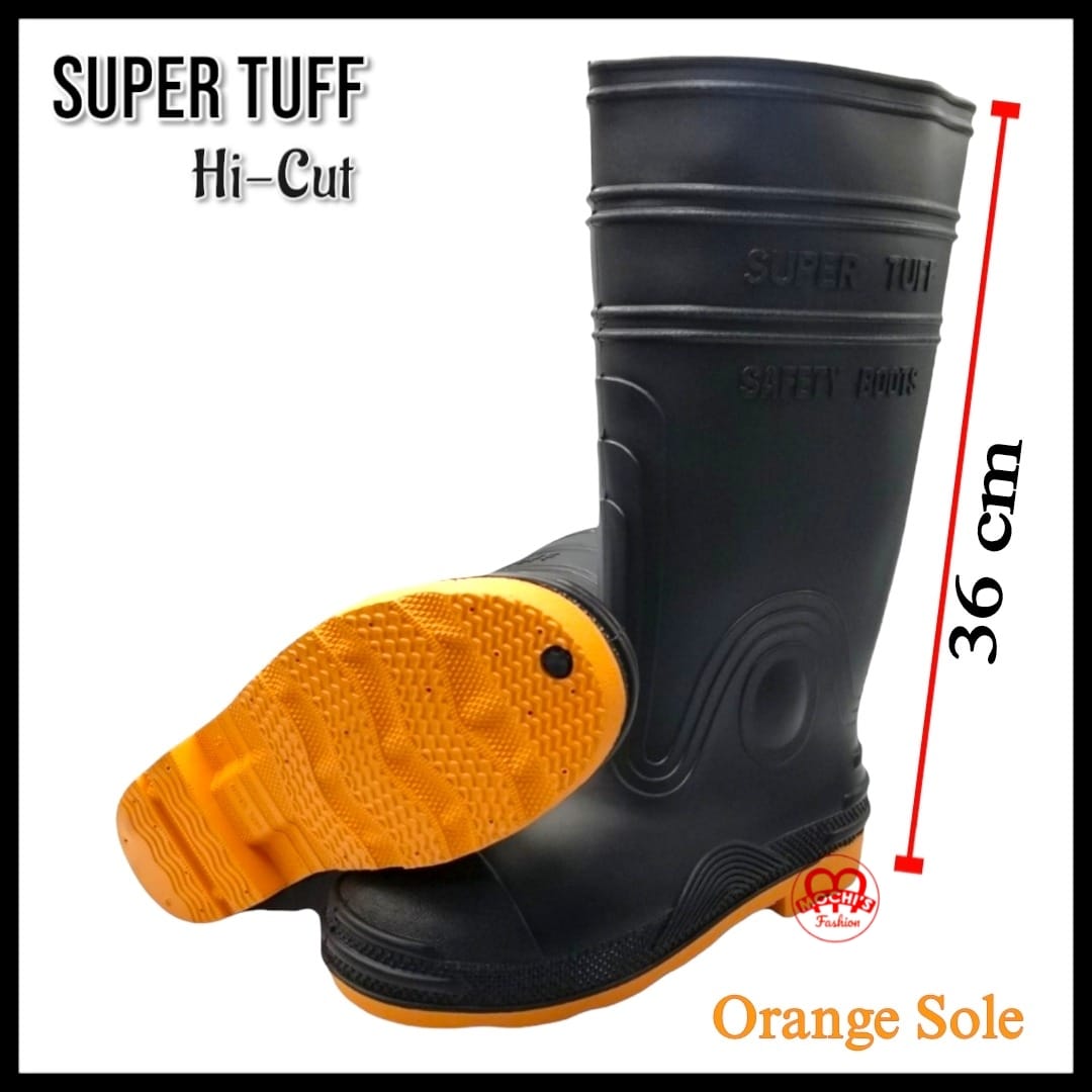 Super Tuff Men's Hi-Cut waterproof Non-Slip rubber rainboots with ...