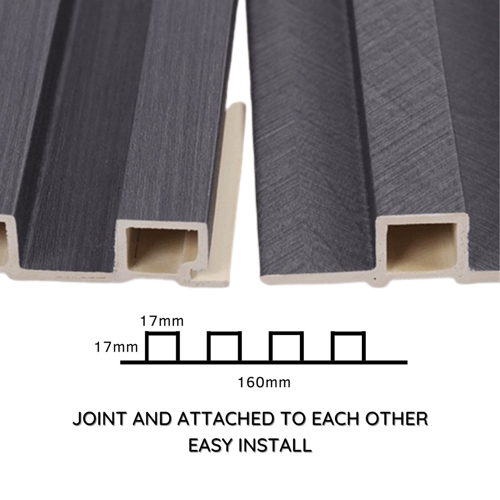 10PCS Solid Wood Panel PVC Board Wallpaper Fluted Wall Panel Sticker ...