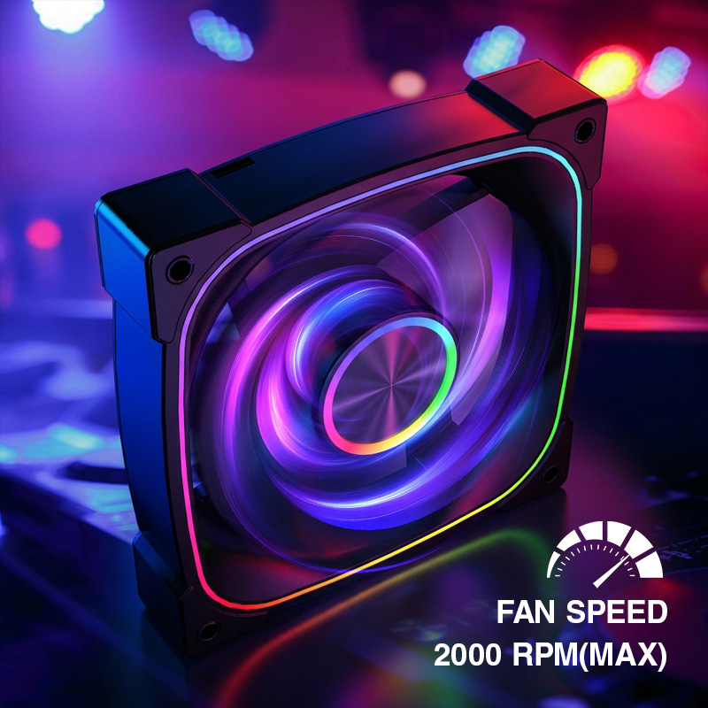 ESGAMING LUX ARGB CPU Fan Infinite Mirror Lighting PC Fan 5V 3PIN ...