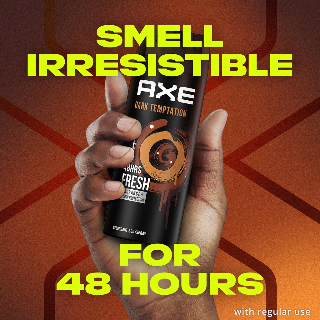 Axe Choco Dark Temptation Body Spray 135mL Chocolate Deodorant ...
