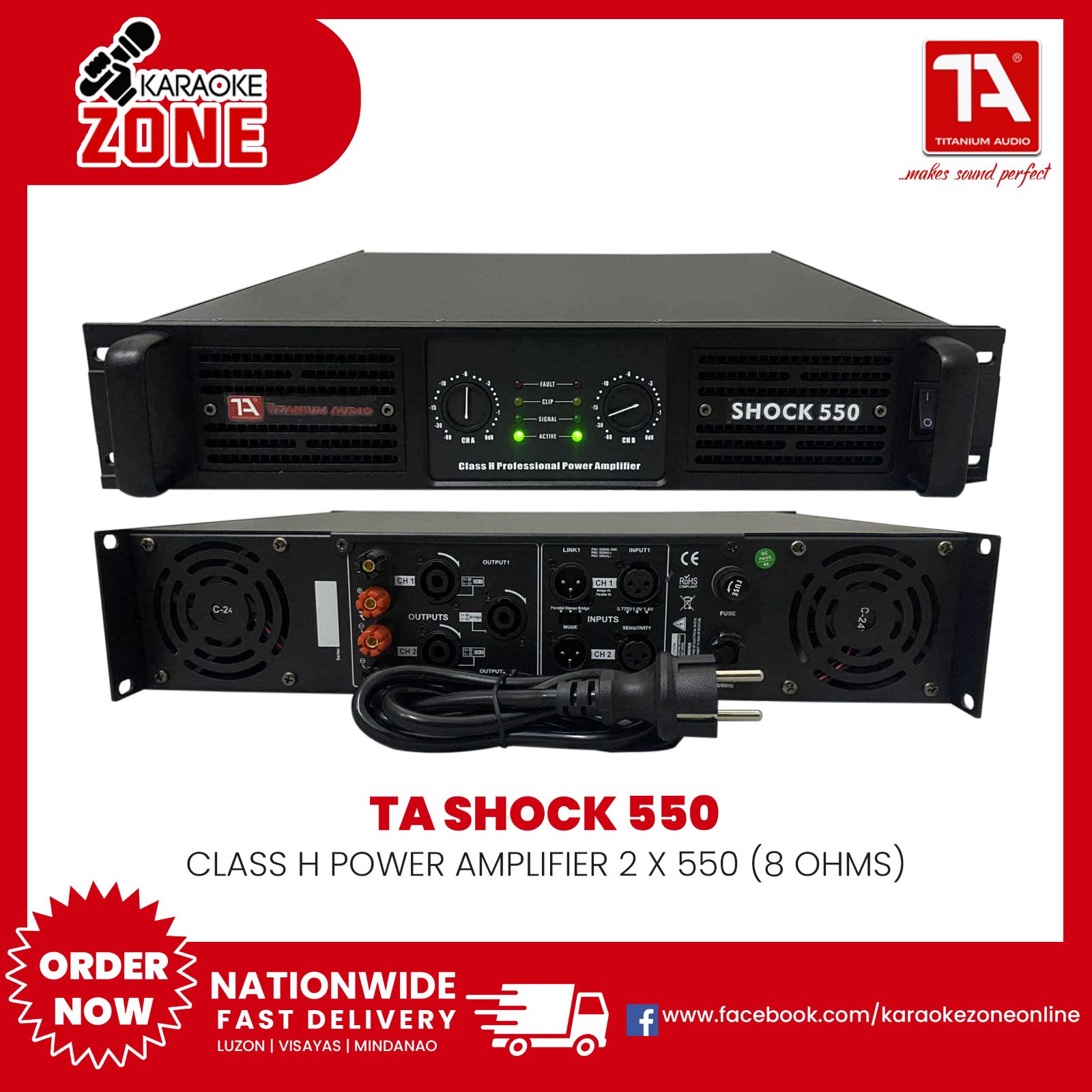 Titanium Audio Shock 550 Amplifier / Class H Power Amplifier / Shock ...