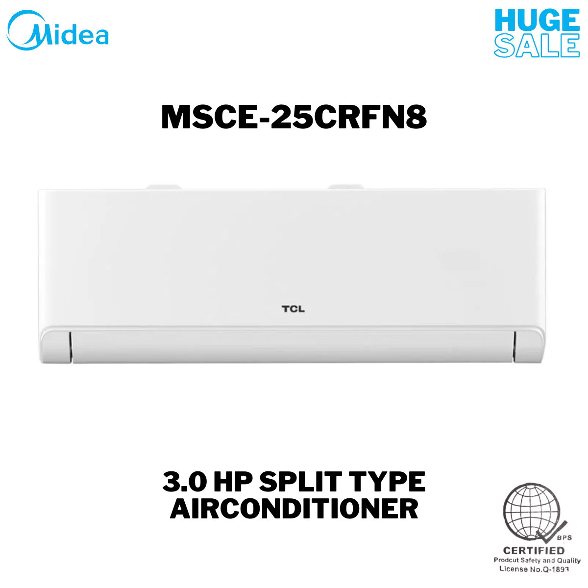 Midea MSCE-22CRFN8 CELEST 2.5 HP Split type Airconditioner | Shopee ...