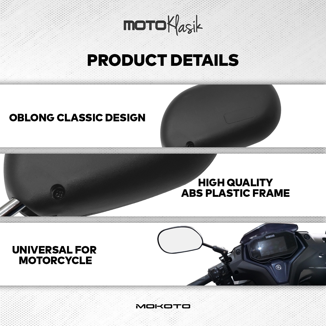 MOKOTO UNIVERSAL OBLONG CLASSIC OR LEAF STYLE SIDE MIRROR MECHANISM ...
