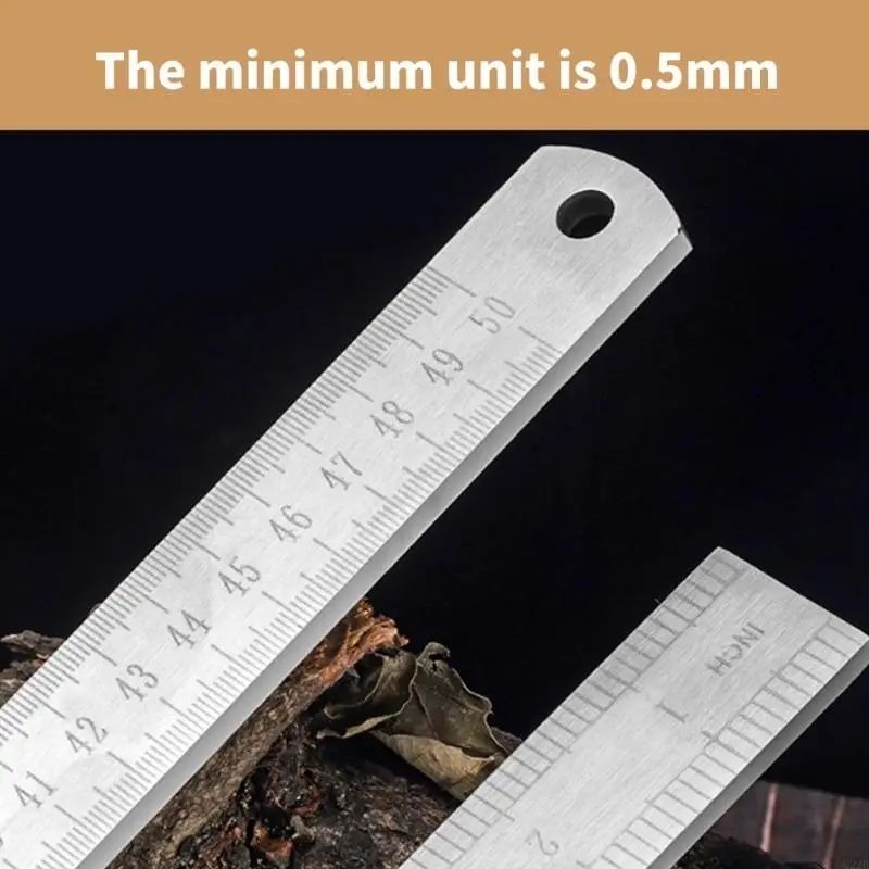 Thickened 50CM Stainless Steel Ruler With Double-Sided Scale, For Art ...