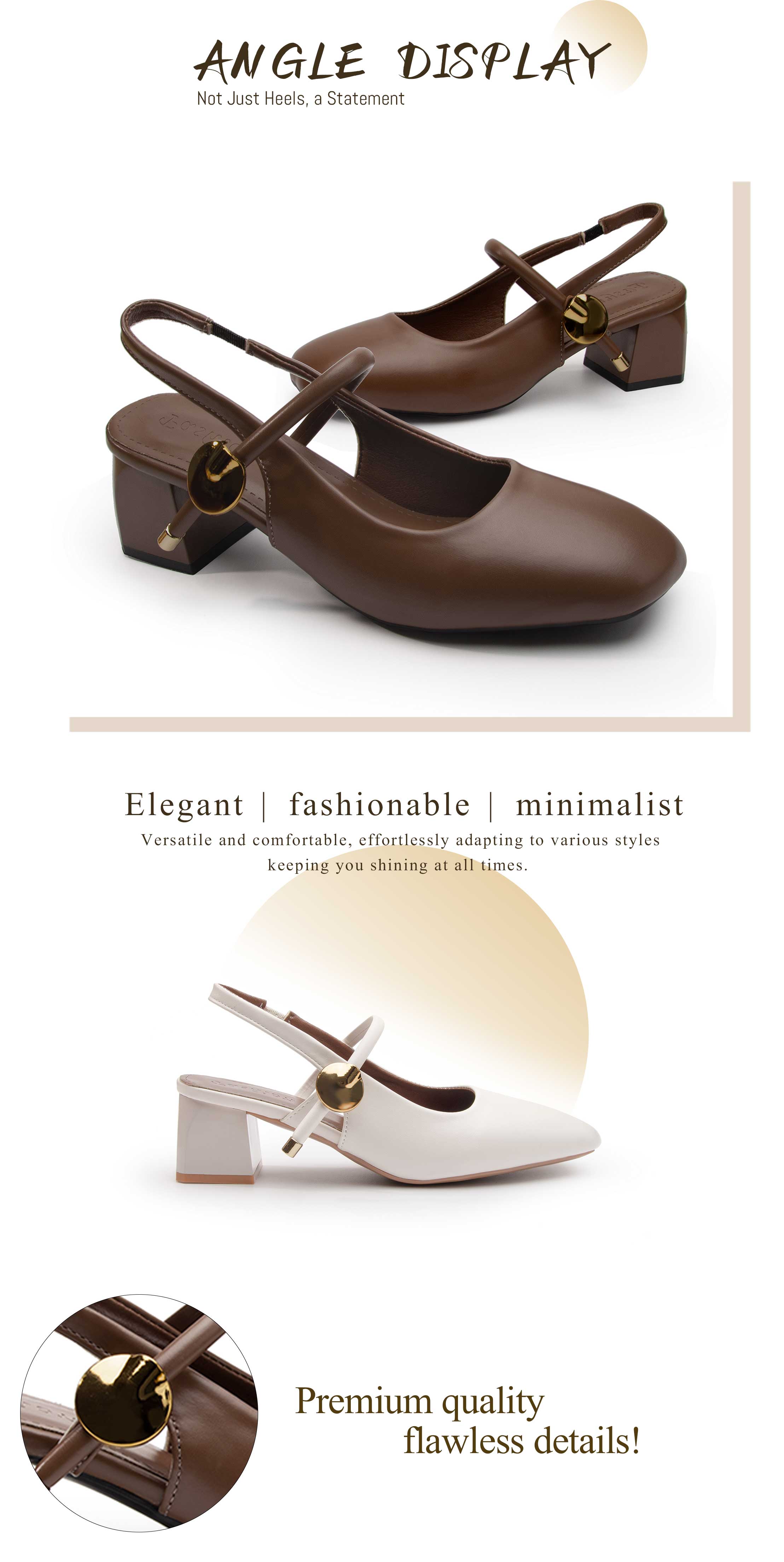 VONICA Brown Shoes for Women with Heels Mary Jane Shoes | Shopee ...