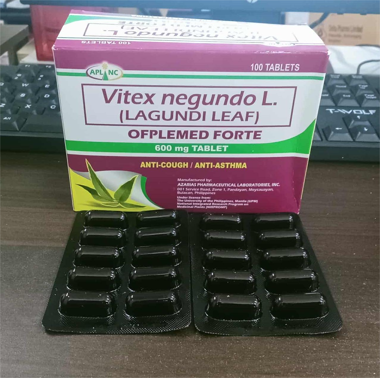 OFPLEMED FORTE Vitex negundo L. (Lagundi Leaf) 600mg tablet anti-cough ...