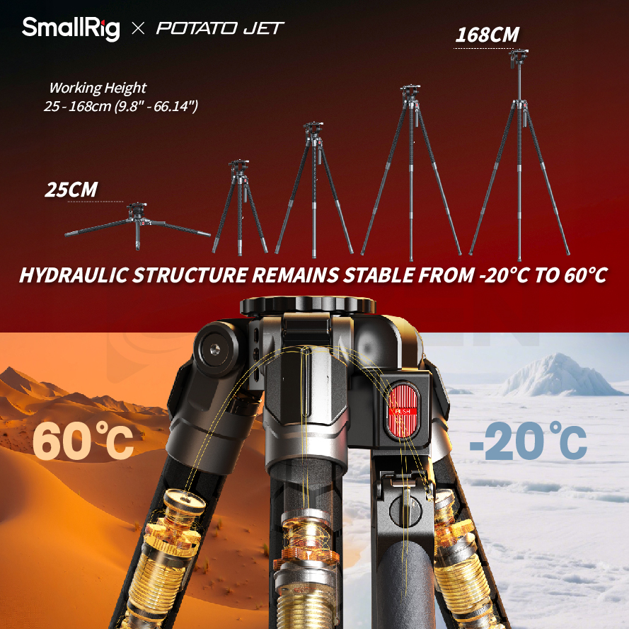 SmallRig x Potato Jet TRIBEX SE Hydraulic Tripod 5305 | Shopee Philippines