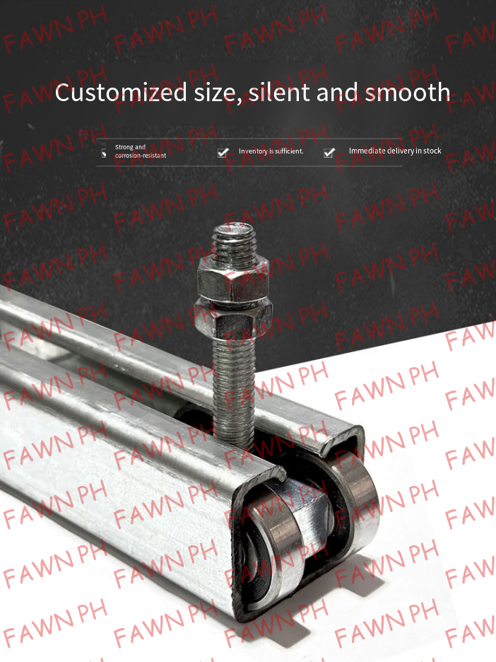 Heavy-duty doors, galvanized tracks, sliding door tracks, 3 meters, 2 ...