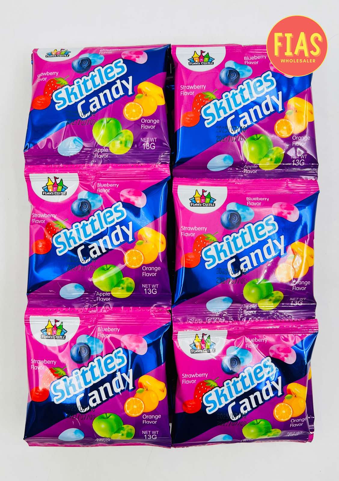 30 packs Funny Castle Skittles Fruit Candy Wholesale Paninda | Shopee ...