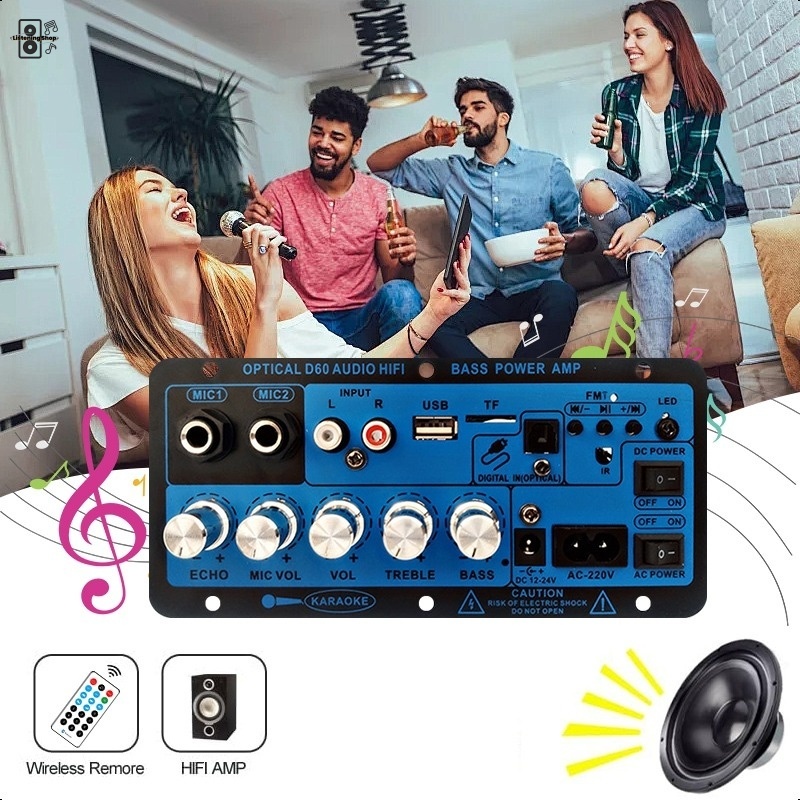 D60 Amplifier 1000W amplifier board Bluetooth 5.0 12V 220V na May ...