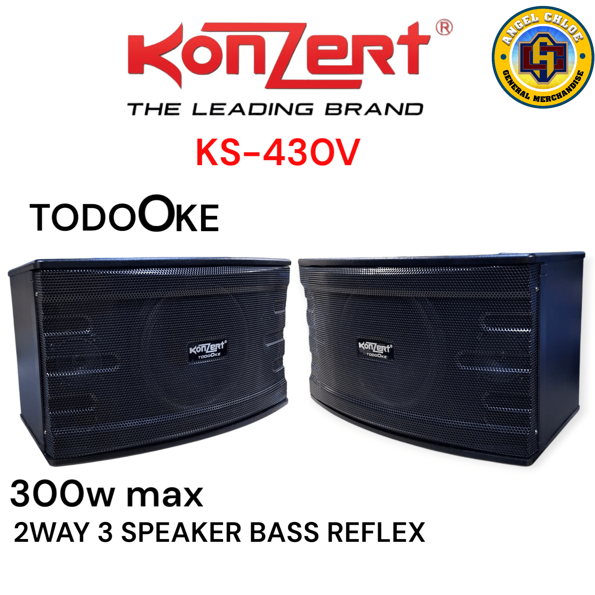 Konzert KS-430V 10" 2-Way Speaker 300W Speaker System | Shopee Philippines