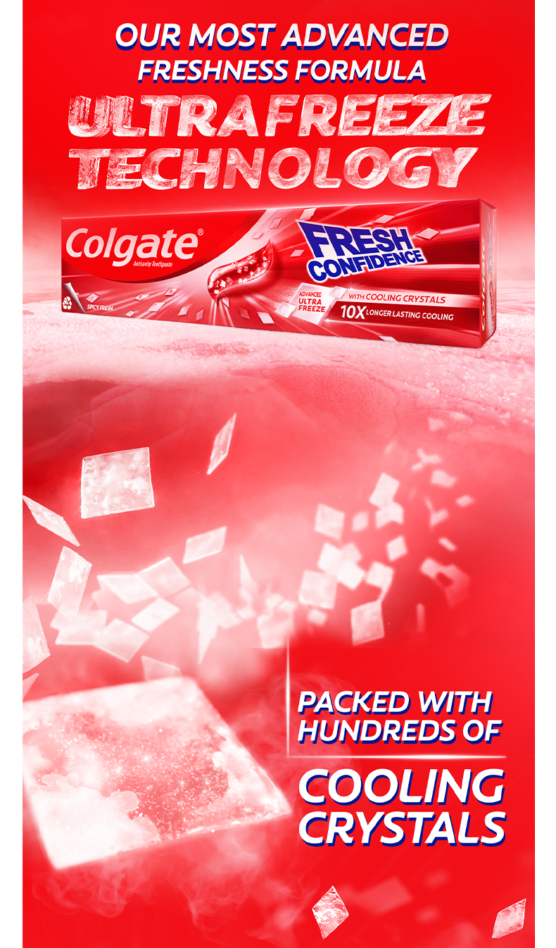 Colgate Fresh Confidence Gel Toothpaste with Cooling Crystals Spicy ...