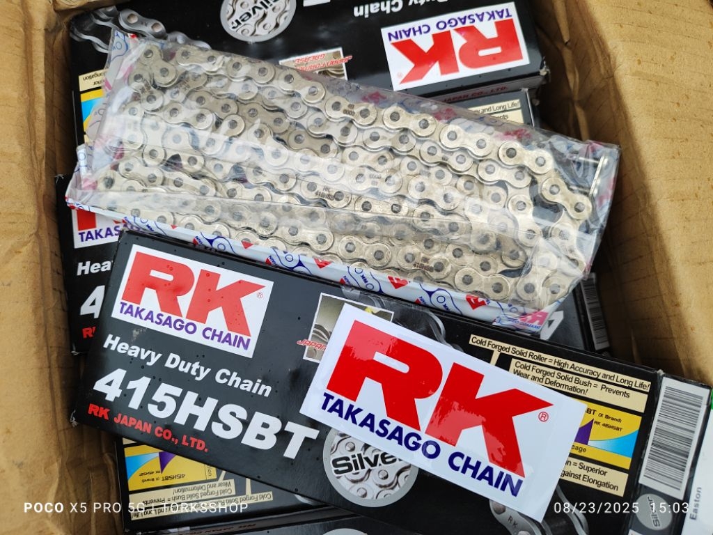 rk chain 415 silver 130L plus 2 plus 3 swing arm | Shopee Philippines