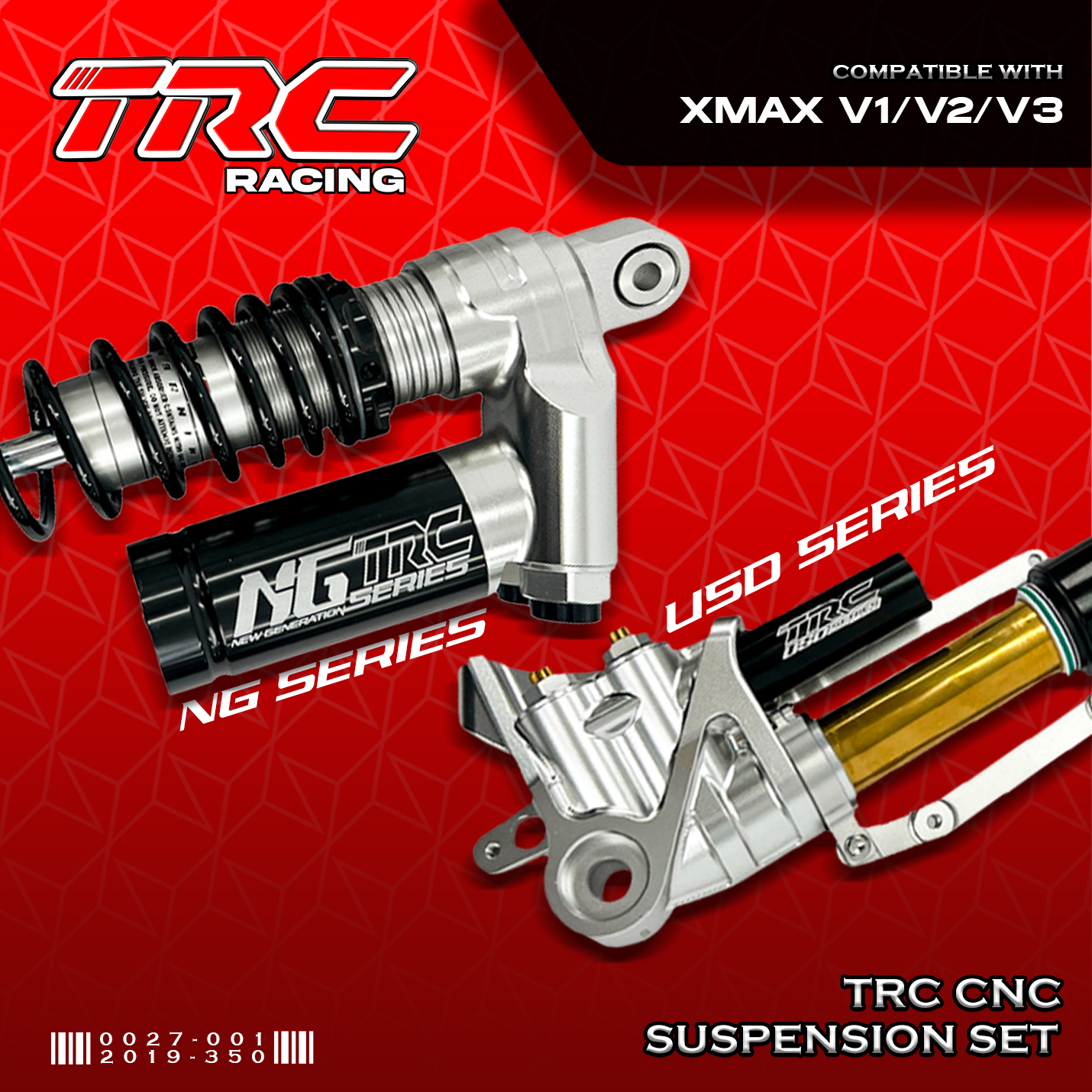 TRC Racing CNC FULLY ADJUSTBLE SUSPENSION SET FOR XMAX V1/V2/V3 0027 ...
