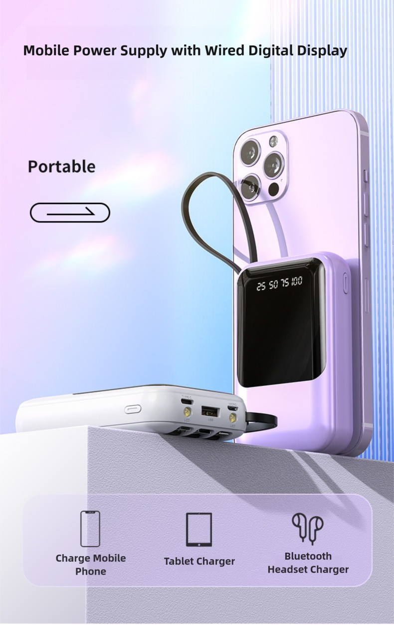 original good quality Power Bank 20000mAh Mini Powerbank Built in ...