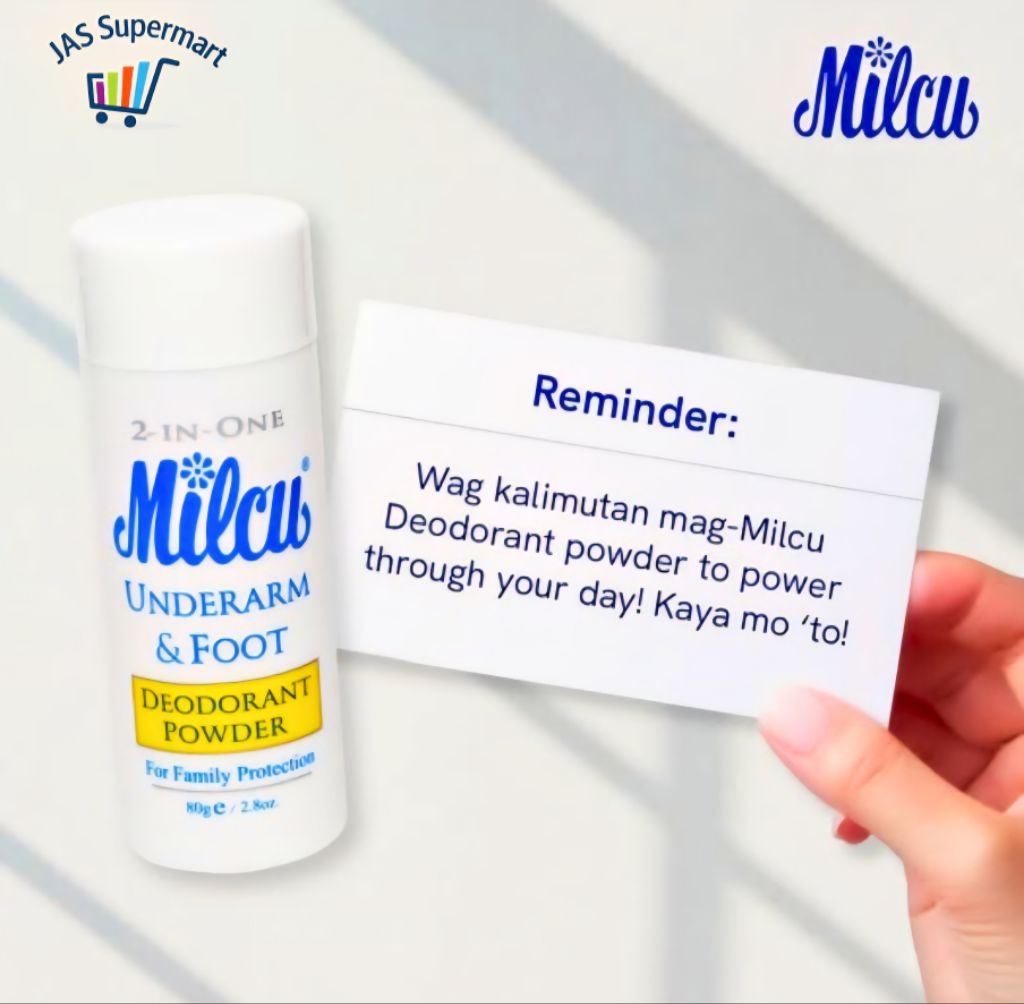 Milcu Underarm & Foot Deodorant Powder 80g • Sweat Control • Odor ...