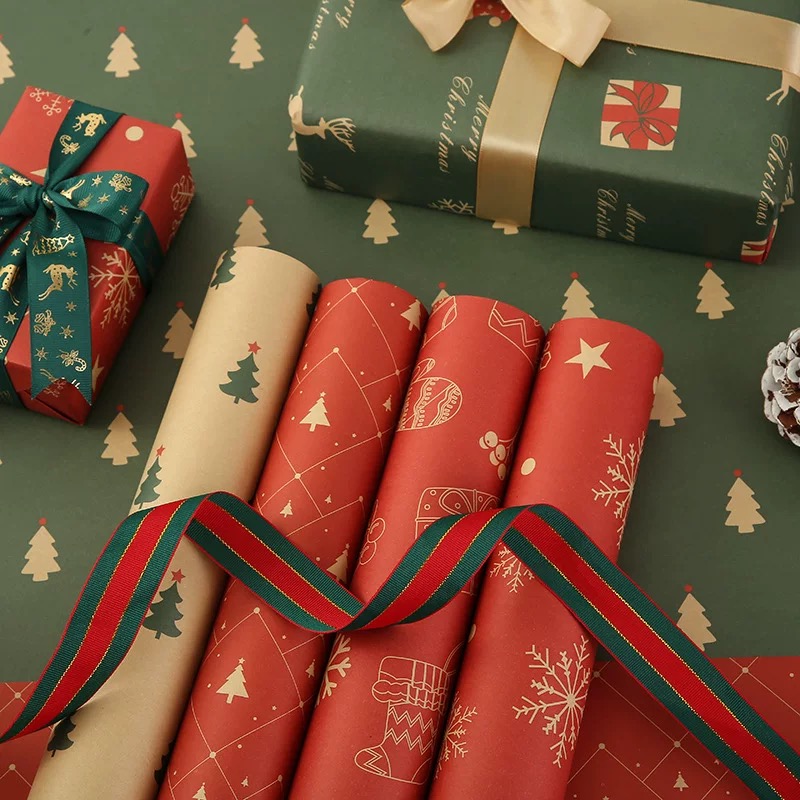 10 pcs Assorted Christmas Gift Wrapper Coated and glossy designs ...