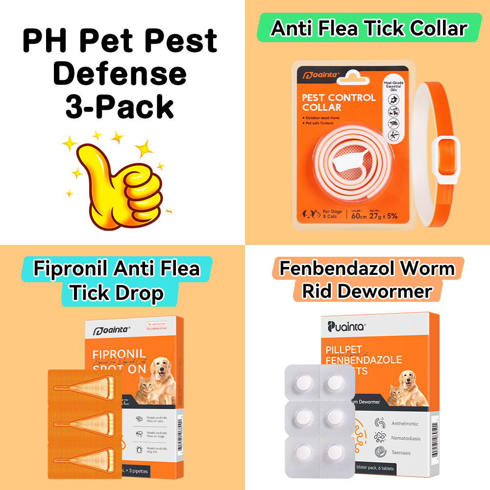 PUAINTA Dog Cat Collar Anti Flea and Tick Prevent Mosquitoes Dog Neck ...