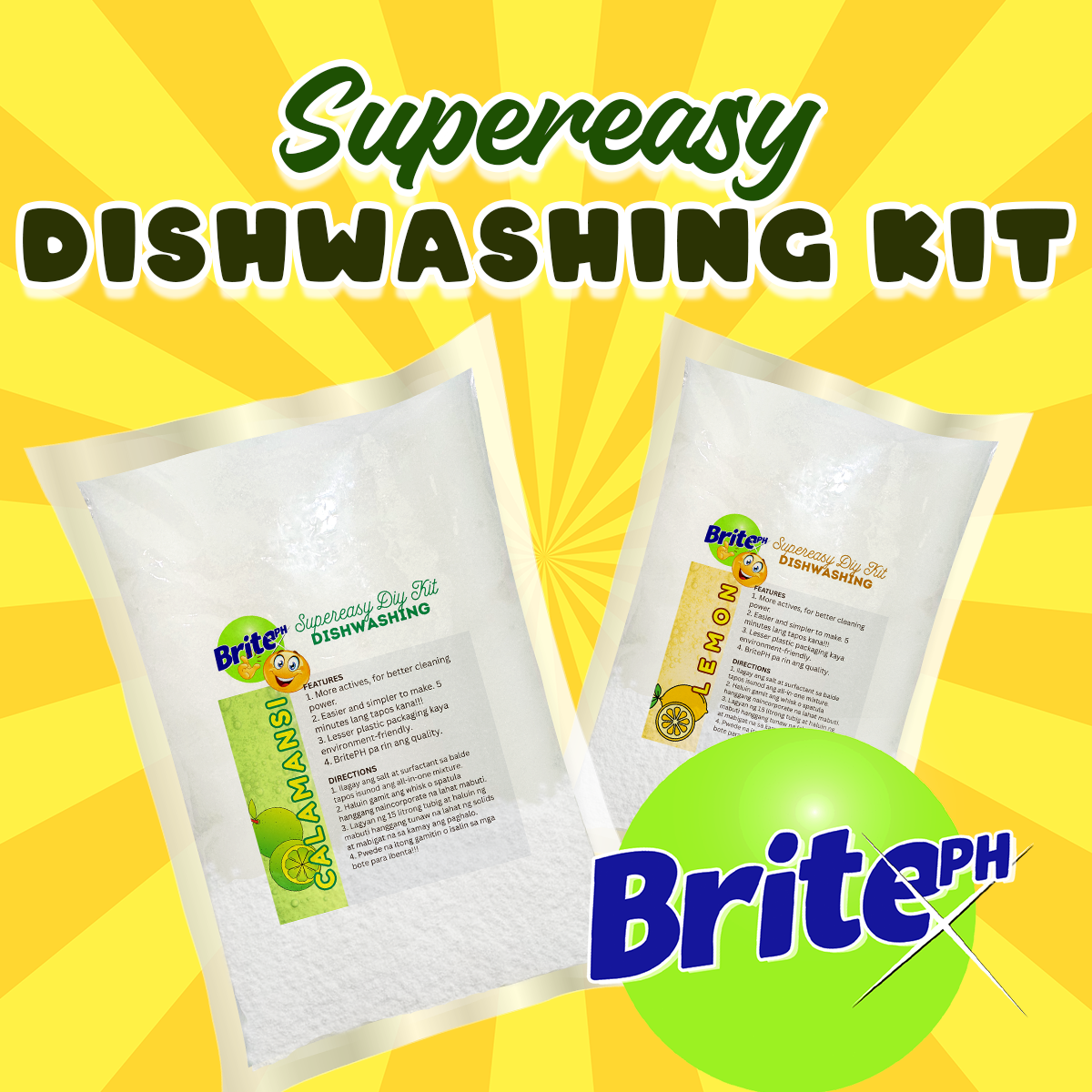 BritePH Supereasy Dishwashing Kit DIY | Shopee Philippines