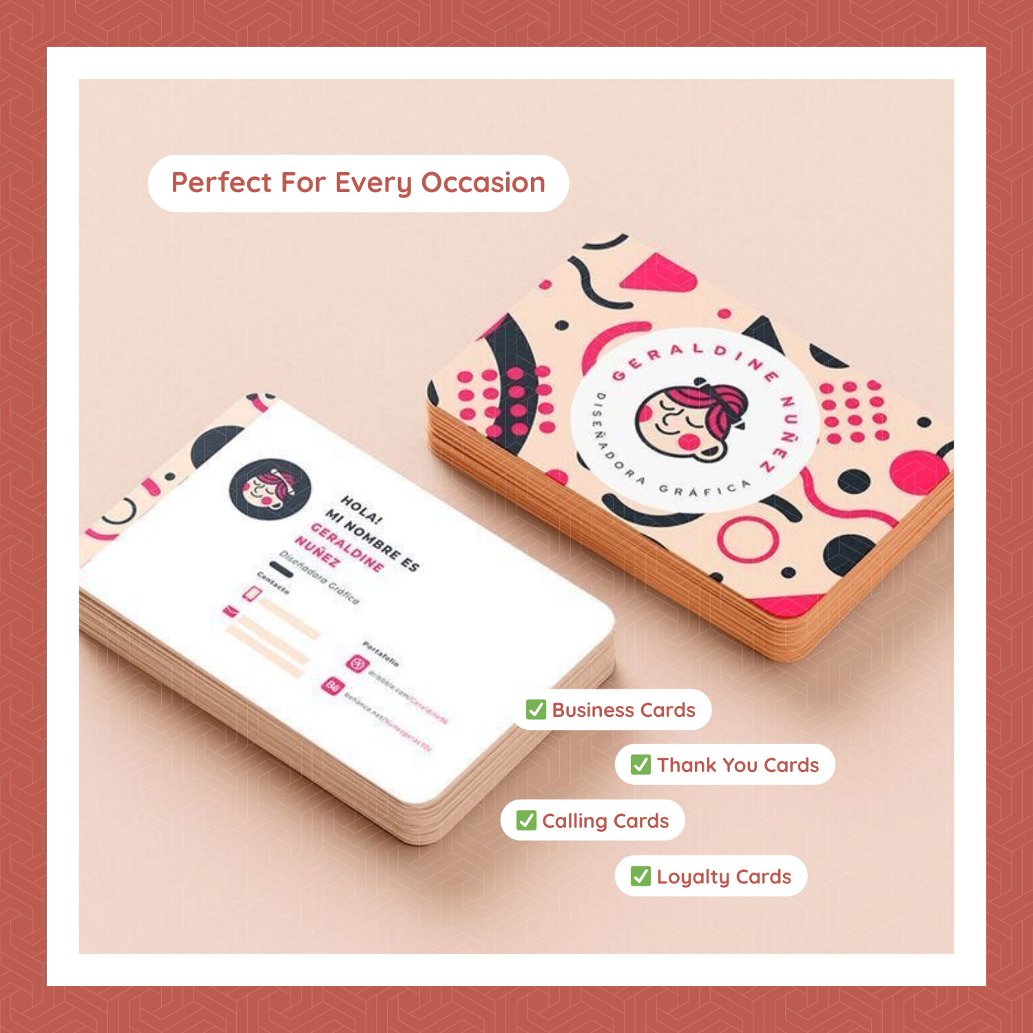 100pcs Customized Business / Calling Card Printing | Matte / Glossy 250 ...